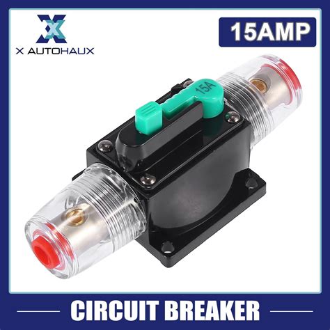 Dc 12v 24v 32v 15amp Car Truck Boat Rv Reset Circuit Breaker Fuse Holder Ebay
