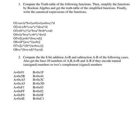 Solved For The First Two Functions Evaluation Of O Chegg