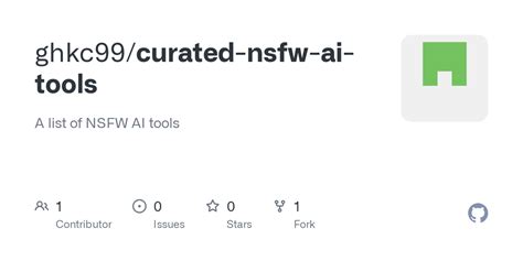 GitHub Ghkc Curated Nsfw Ai Tools A List Of NSFW AI Tools