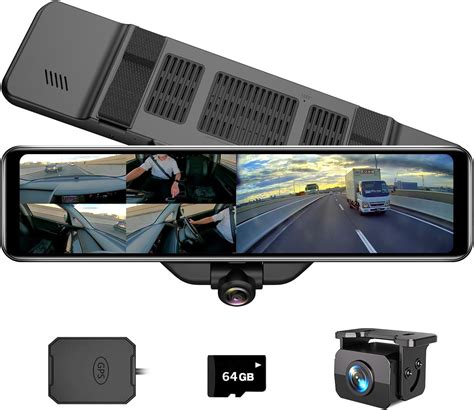 Jp Akeeyo 360°カメラ 全方位録画 ドライブレコーダー ミラー型 12インチ 前後カメラ 水平360度 垂直