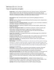 MKTG Exam 3 Study Guide 1 Docx MKTG Exam 3 Ch 10 11 13 14 15 Chapter 10 Supply Chain And