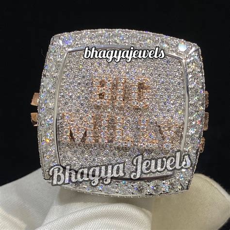 Custom Vvs Diamond Champion Ring Mens Iced Out Initial Letter Hip Hop
