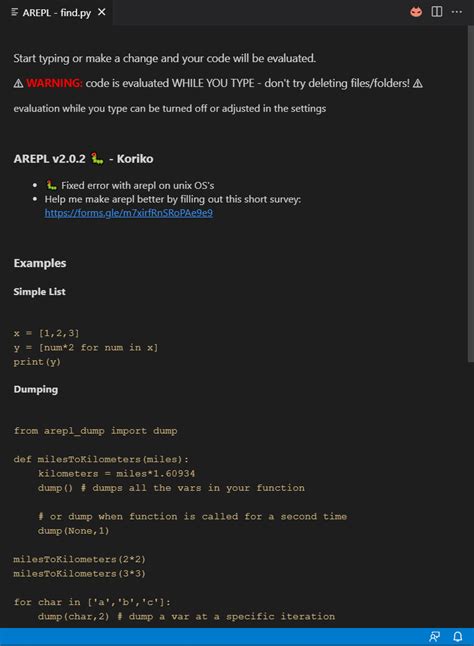 temporary bug fix · issue 331 · almenon arepl vscode · github