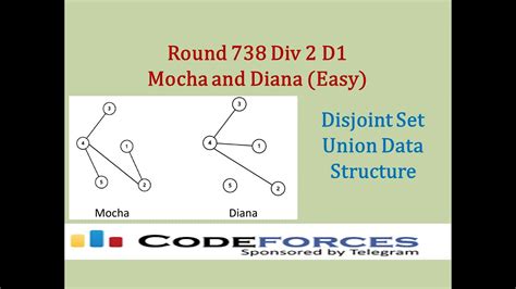 Codeforces Div D Mocha And Diana Disjoint Set Union Data Structure Connected