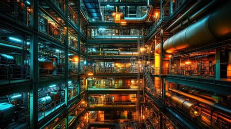 Vibrant Industrial Pipeline System With Complex Structures Ai