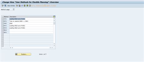 MC M SAP Tcode Methods Maintenance MC M SAP Tcode Methods Maintenance