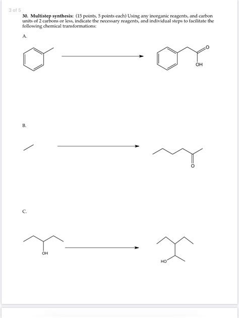 Solved Of Multistep Synthesis Points Points Chegg Com