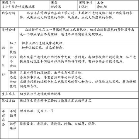 第3章第3节凸透镜成像规律word文档在线阅读与下载无忧文档