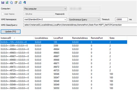 how can i perform a specific wmi query via a connector dataminer dojo