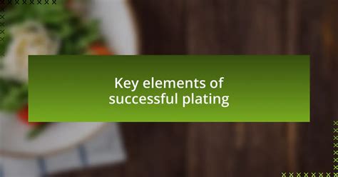 What Inspires My Plating Techniques • Uk