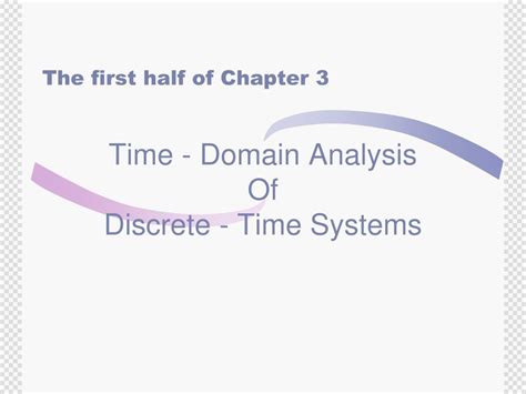 PPT Time Domain Analysis Of Discrete Time Systems PowerPoint Presentation ID 1435791