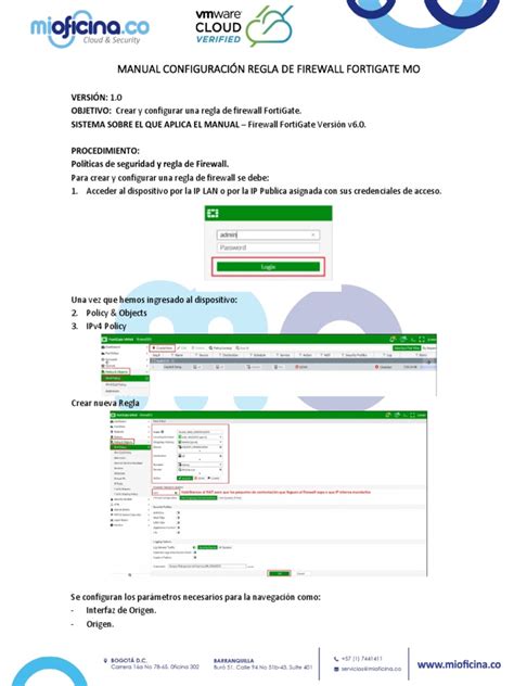 Manual De Creacion Y Modificacion Firewall Fortinet Pdf