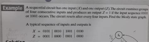 Solved Example A Sequential Circuit Has One Input X And Chegg