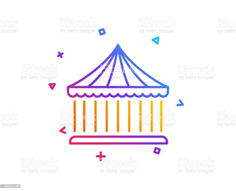 Carousels 라인 아이콘입니다 놀이 공원 간판입니다 벡터 고급에 대한 스톡 벡터 아트 및 기타 이미지 고급 디자인 모션 Istock