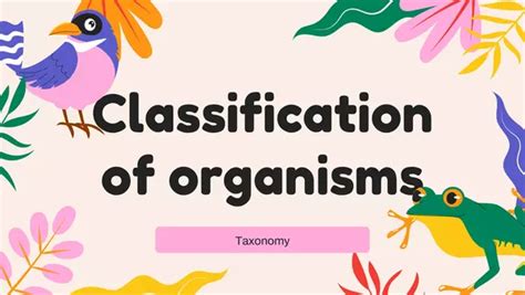 Ppt Taxonomy And Classification Of Organisms Profesocial