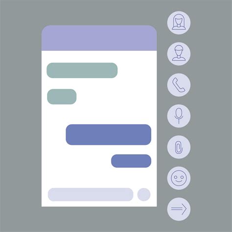 Chatbot Or Messenger Dialog Boxes With Empty Text Fields Flat Design