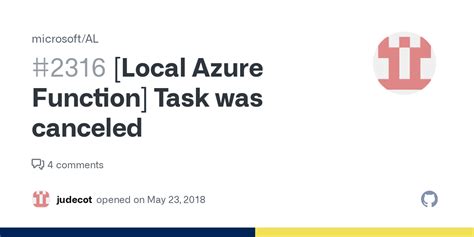 [local azure function] task was canceled · issue 2316 · microsoft al