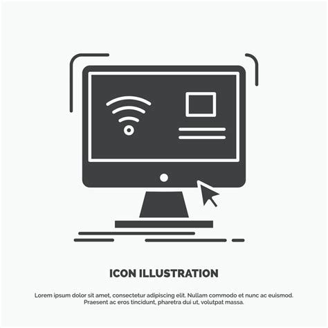 Control Computer Monitor Remote Smart Icon Glyph Vector Gray Symbol For Ui And Ux Website
