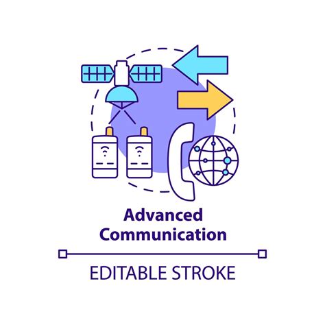 Advanced Communication Concept Icon Connection Technology Spacetech Trend Abstract Idea Thin