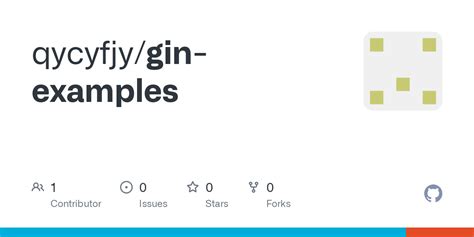 GitHub Qycyfjy Gin Examples