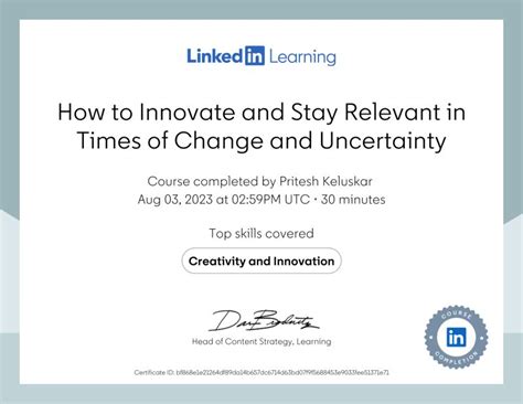 Pritesh Keluskar On Linkedin Certificate Of Completion