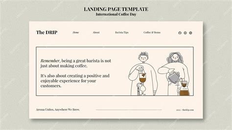 국제 커피의 날 템플릿 디자인 무료 Psd 파일