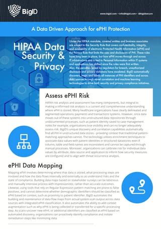 BigID Data Sheet HIPAA Data Security Privacy PDF