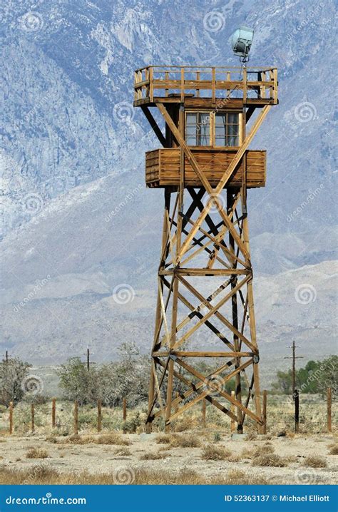Guard Tower Stock Image Image Of Internment Guard Facility 52363137