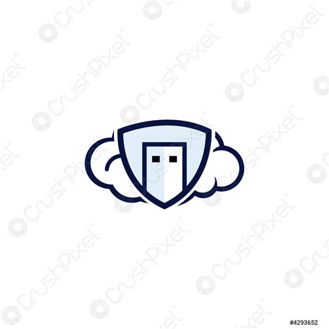 Usb Data Transfer Logo Vector Design Usb And Cloud Icon Stock Vector
