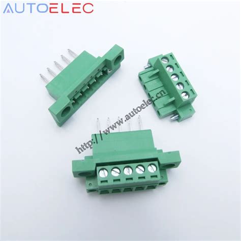 Poles Plug In Terminal Blocks Pcb Connector Panel Mm Pitch Male Female Straight Pin With