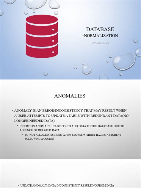 Database Normalization Pdf Data Management Software Information
