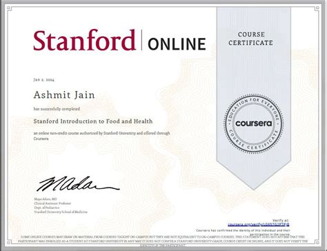 Ashmit Jain On Linkedin I Recently Completed A Course On Food And Health By Coursera It Was A Good