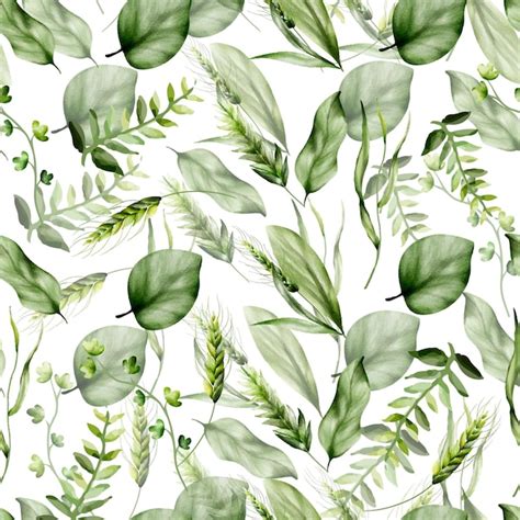 Leafy Greenery Pattern Vectors And Illustrations For Free Download