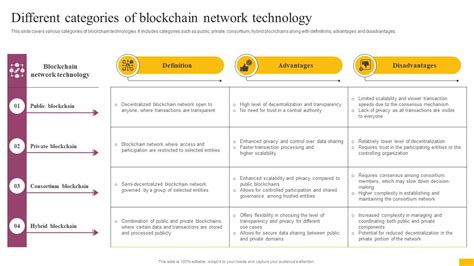 different categories of blockchain network technology complete guide to