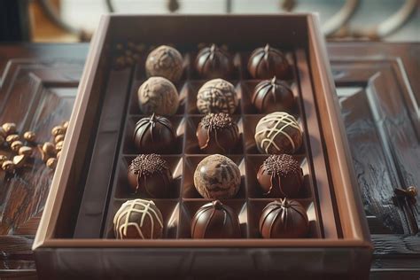 Premium Photo Gourmet Chocolate Truffles In A Fancy Box