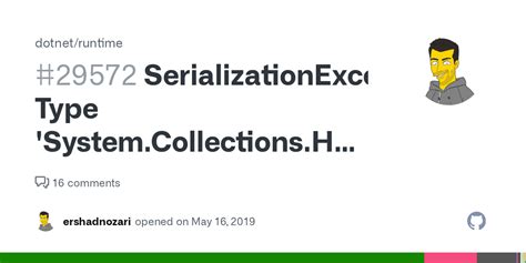 Serializationexception Type System Collections Hashtable Synchashtable In Assembly System