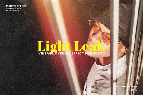 사진에 대한 빈티지 필름 빛 누출 오버레이 효과 프리미엄 Psd 파일