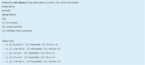 Solved Determine All Values Of The Parameters A And B For Chegg
