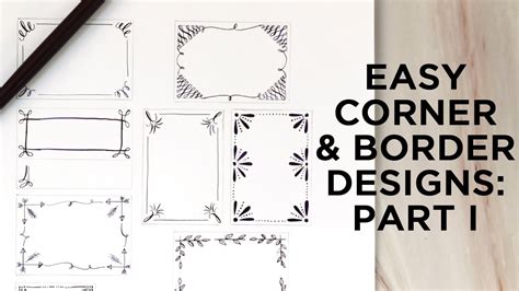 Easy Corner And Border Designs Part I Youtube