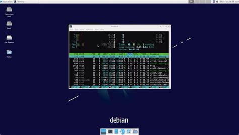 HTOP Runnings On Debian Desktop The DIY Life