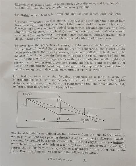 solved objectives a learn about image distance object