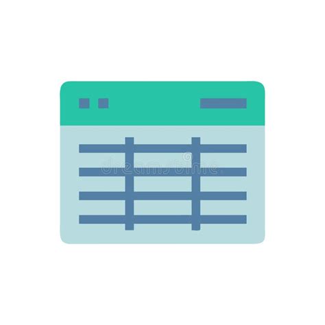 Educational Data Table Icon Stock Vector Illustration Of Table