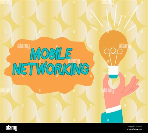 Conceptual Caption Mobile Networkingcommunication Network Where The