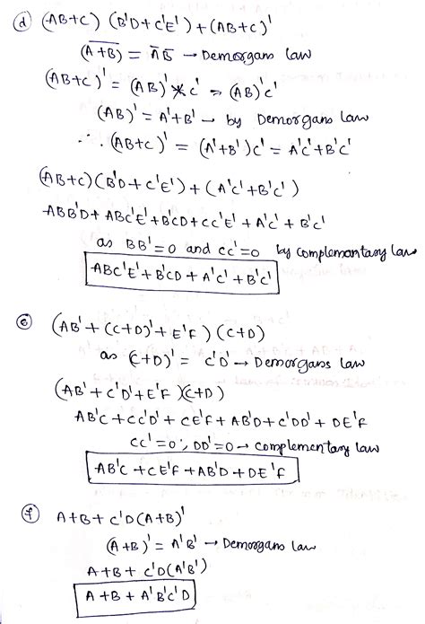 [solved] computer science boolean expression simplifications using