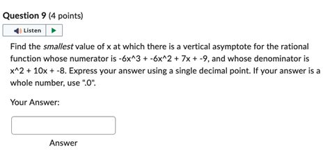 Solved Which Of The Following Are True Of The Function