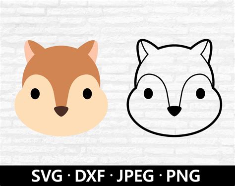 Squirrel Face Svg Squirrel Vector Gopher Head Woodland Animal Face Clipart Cute Animal Head