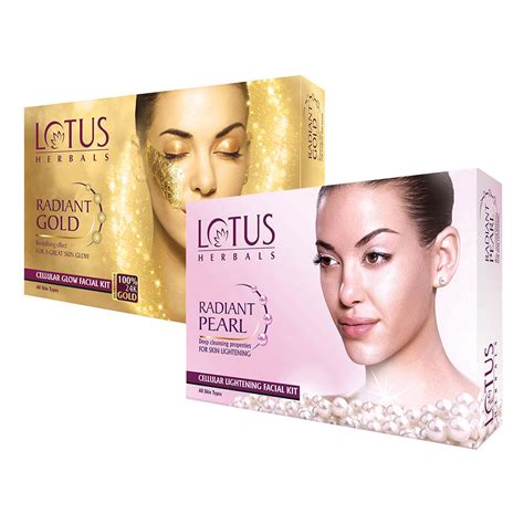 Lotus Herbals Radiant Gold Cellular Glow And Pearl Facial Kit Combo Buy