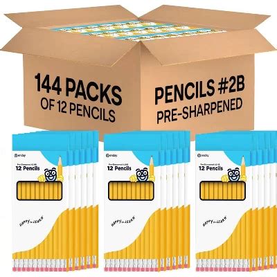 Enday Bulk Pencils Pre Sharpened Pencil Bulk 2 Wood Cased Easy Grip