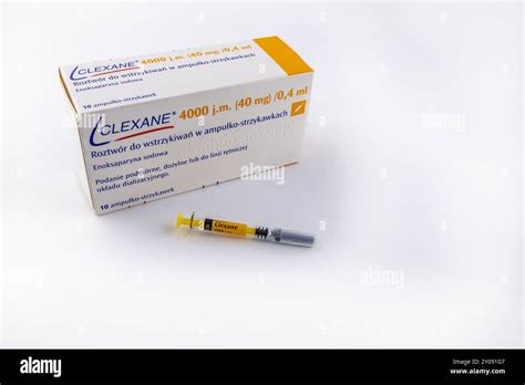 Heparin Anticoagulant Clexane Medication Syringe Blue Rubber Surgical
