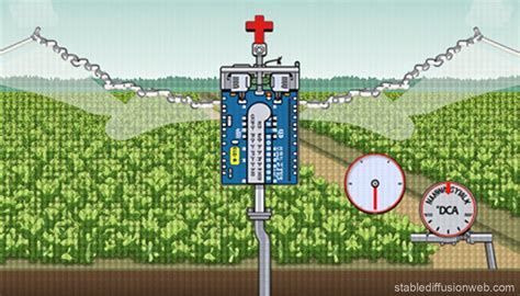 Automated Iot Irrigation System Stable Diffusion Online